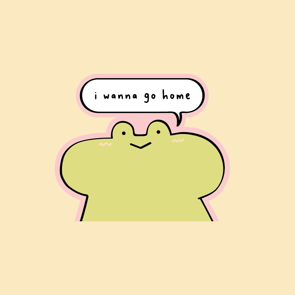 frog wanna go home sticker – Wormhole