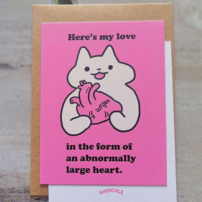 Abnormally Large Heart Greeting Card – Wormhole