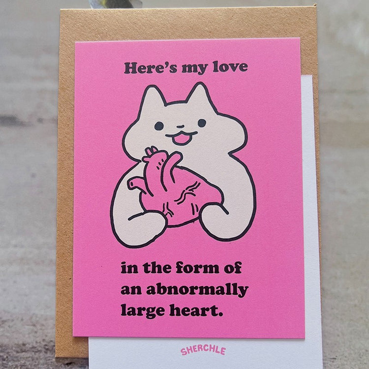 Abnormally Large Heart Greeting Card – Wormhole