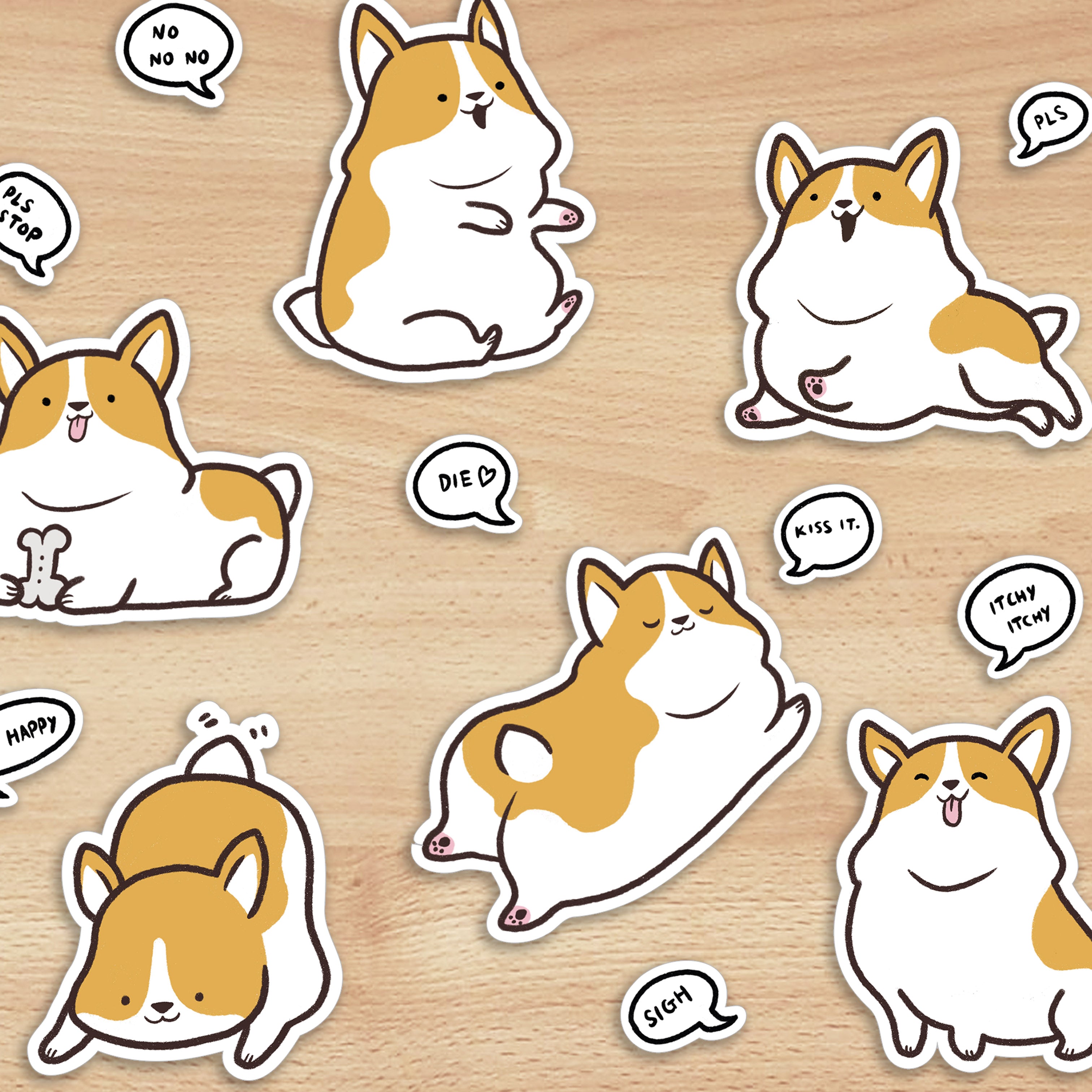 Cute Chonky Corgi Sticker Sheet – Wormhole