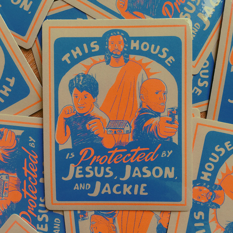 Jesus, Jason and Jackie Sticker – Wormhole